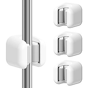 Broom Holder, 3 Pack Sturdy Wall Mount Grippers, Self-Adhesive Mop Holder, No Drilling & Damage-Free Anti-Slip Organized Wall Hanger for House, Bathroom, Kitchen, Garden, Garage Storage