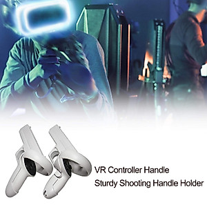 VR Controllers Gun Mould Case, Pull Handle for VR Controller, VR Controller Sturdy Shooting Handle Holder, VR Game Grips Accessories for Oculus Controllers（VR Controller Not Include）