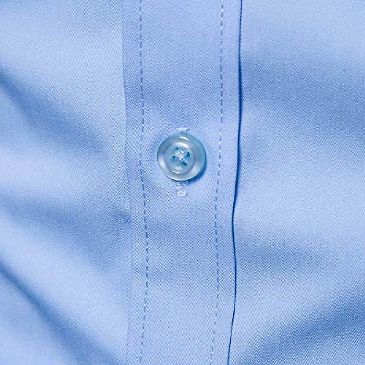 LOCALMODE Mens Casual Plain Button Down Easy Care Cotton Dress Shirts Slim Fit Business Long Sleeve Formal Shirts Wine Red Medium