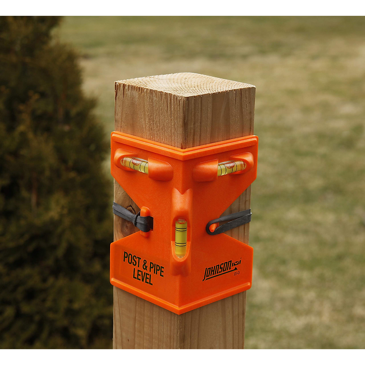 Johnson Level & Tool 175-O Orange Post & Pipe Level, 4" x 5" x 9", Orange, 1 Level
