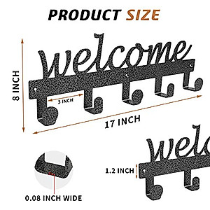 Towel Hooks Bathroom Towel Racks Holder Organizer, Metal Sandblasted Wall Mounted Coat Hooks for Clothing Robes Towels Bathroom Kitchen Entryway