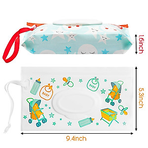 R HORSE 8Pcs Portable Baby Wipes Dispenser Refillable Wipe Holder Infant Wipes Containers Set Travel Wet Wipes Pouch Diaper Wipe Bags Keepsake Gift for Baby Shower Thanksgiving Day Christmas