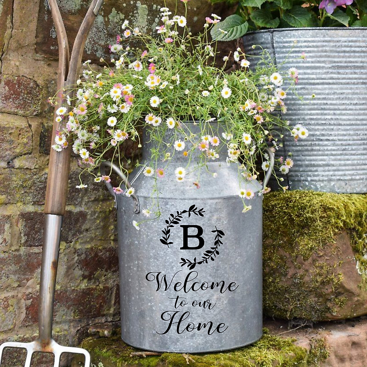 Welcome to our Home decal | Monogram decal | Monogram for milk can | Personalized monogram | Front porch decor (Milk Can NOT included)