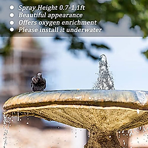 Brass Bubbling Fountain Nozzle, G1/2 Female Thread G3/4 Male Thread Spray Head Pond Sprinkler for Garden Pond Amusement Parks Library