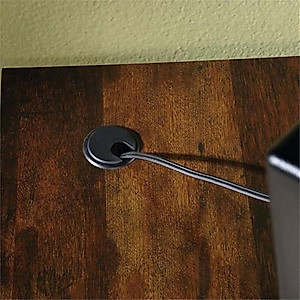 Pemberly Row Home Office L Shaped Desk with Computer Tower Storage in Curado Cherry