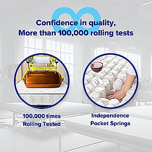 Olee Sleep 10 Inch Milky Way Tight Top Hybrid Spring Mattress, Full, White