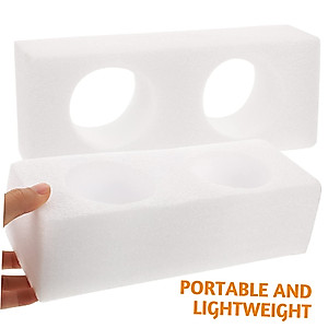 Luxshiny 6 Pcs Takeaway Cup Holder Coffee Shop Carrier Floating Drink Holder for Pool Coffee Carrier Cup Holder Tray Pool Beer Pong Table Float Compost Milk Tea White Epe Pearl Cotton