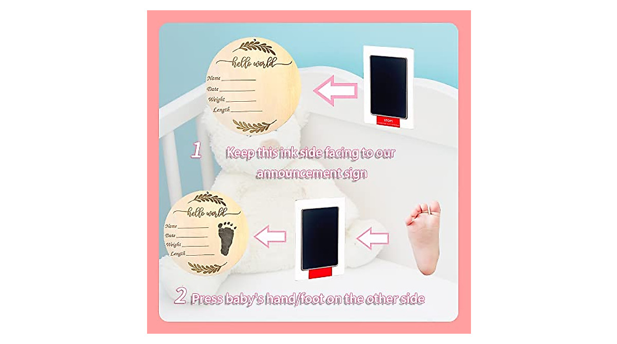 Wooden Baby Announcement Sign - Perfect for Photos & Gifts