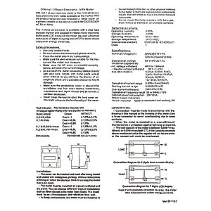 Baomain DDS238-4 (30-100) Single Phase DIN-Rail Kilowatt Hour kwh Meter 220V 100A