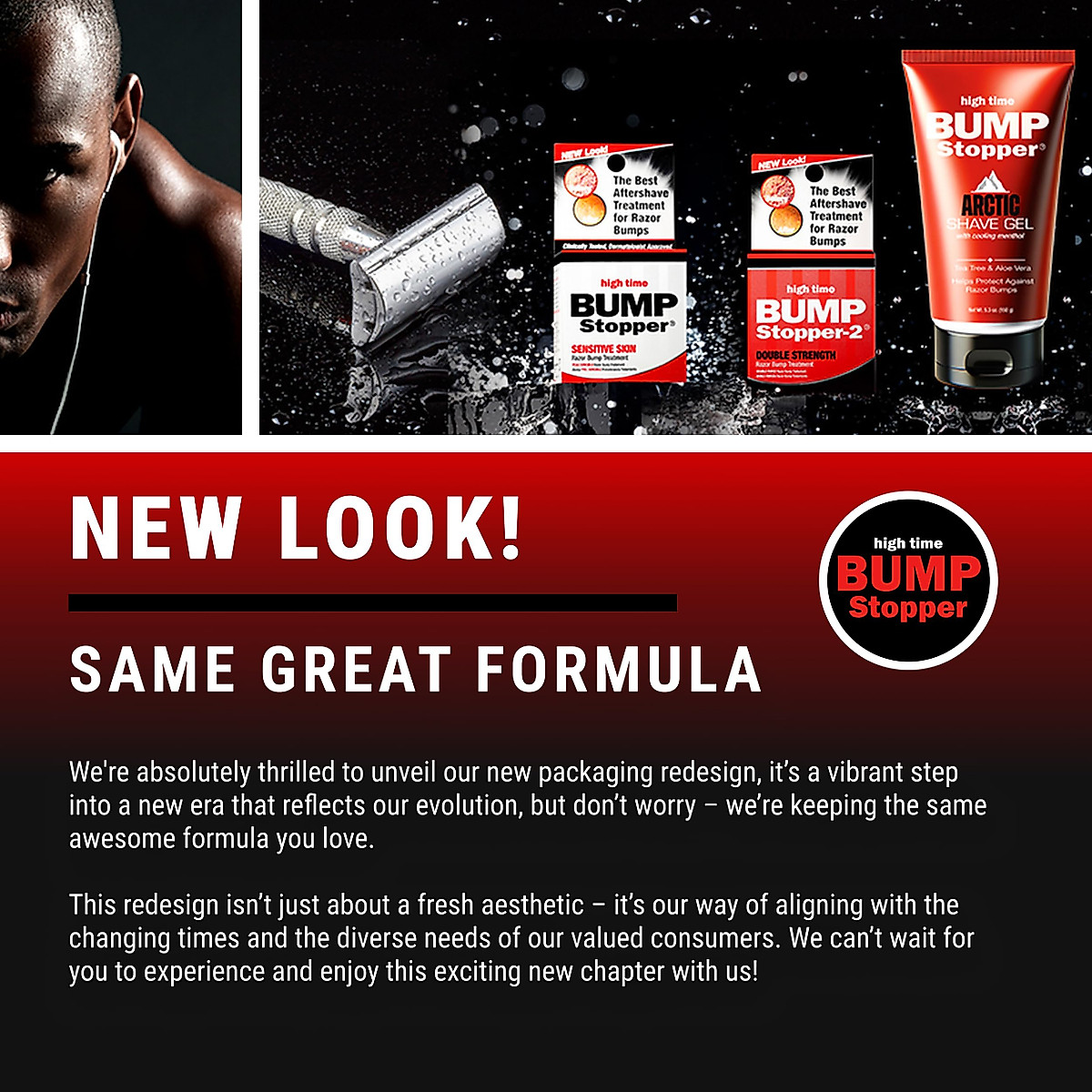 Bump Stopper 2 Double Strength Razor Bump Treatment | Formulated to Relieve Razor Burn | Eliminates Ingrown Hairs | Aftershave For Men - 0.5 OZ