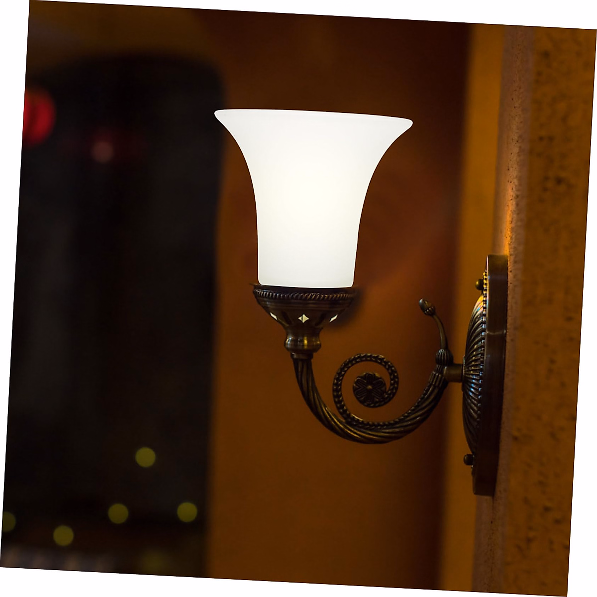 DOITOOL Chic Lampshade Glass Light Cover Easy Assembly for Bedroom Living Room Ceiling Lamp