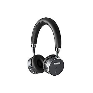 Monoprice BT-510ANC Wireless On Ear Headphone - Black/Silver with (ANC) Active Noise Cancelling, Bluetooth, Extended Playtime