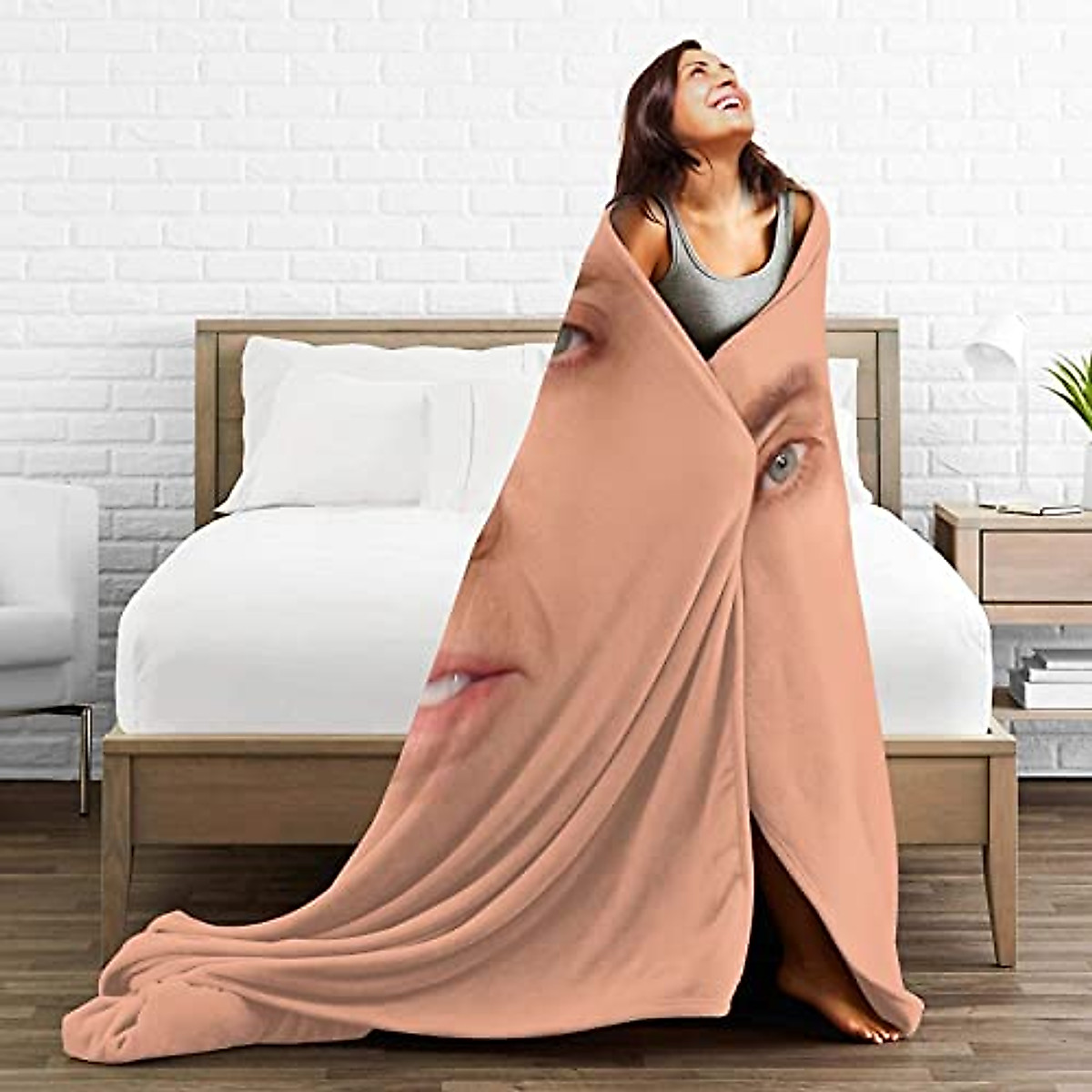 Nicolas Funny Blanket Lightweight Luxury Throw Blanket Fannel Fleece Microfiber Plush Bed Blanket Super Soft Blanket for All Season 3D Print Design 50"x40"