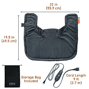 Pure Enrichment PureRelief Pro Far Infrared Neck & Shoulder Heating Pad - Deeper Muscle Relief, 4 Heat Settings, Auto Shut-Off, Universal Fit, Magnetic Closure, Dry/Moist Heat, Machine Washable