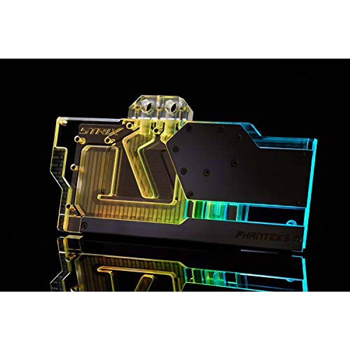 Phanteks (PH-GB2080TiAS_CR01) Glacier G2080Ti Strix GPU Full Waterblock for Asus ROG Strix RTX 2080/2080Ti - Nickel-Plated, Acrylic, Addressable RGB, Mirror Chrome