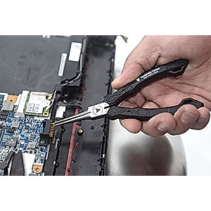 VAMPLIERS 5.5" Precision Tip Carbon Steel Mini Needle Nose Pliers with No Serrated Jaws. ESD safe, ideal for precision work on SMD. Made in Japan: VT-001-5NN