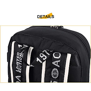 TPSTBAY Anime Seven Deadly Sins Printed Oxford Travel Daypack With USB Charging Port, Casual Laptop Backpack, College Knapsack(8)