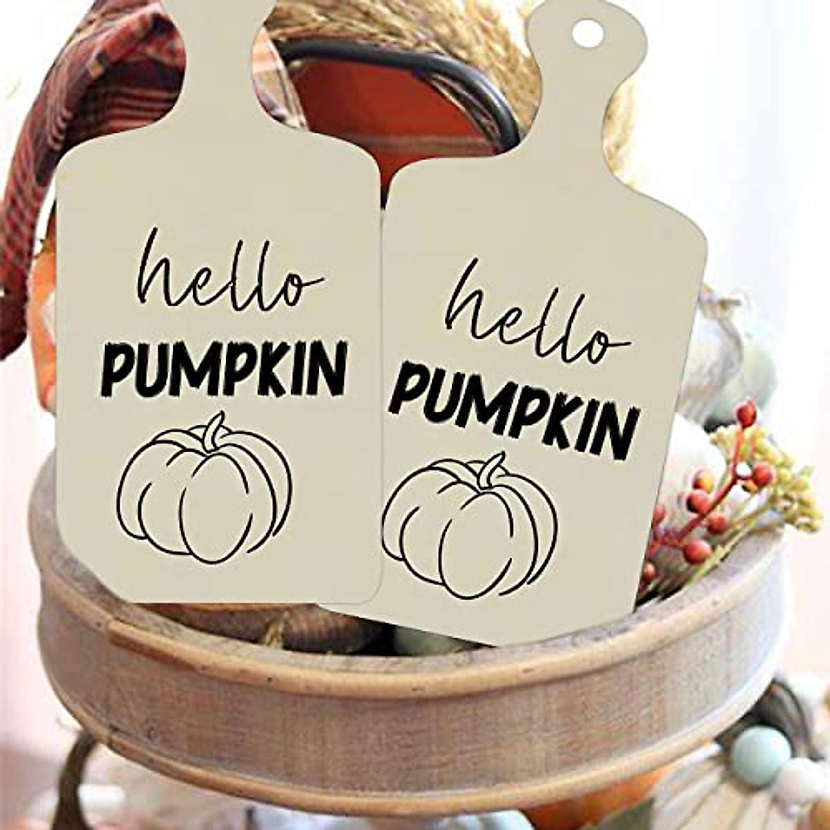 Qegft Unfinished Mini Cutting Boards - 6 Pieces Wood Cutting Board with Handle Paddle Cutting Board for DIY Crafting Home Kitchen Decor Small Chopping Board, 11.8 x 5 Inch