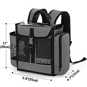 CURMIO Portable Oxygen Concentrator Backpack Compatible with Inogen One, Oxygo, Caire Units, SimplyGo Mini, POC Travel Bag for Machine and Accessories, Gray (Bag Only, Patent Design)