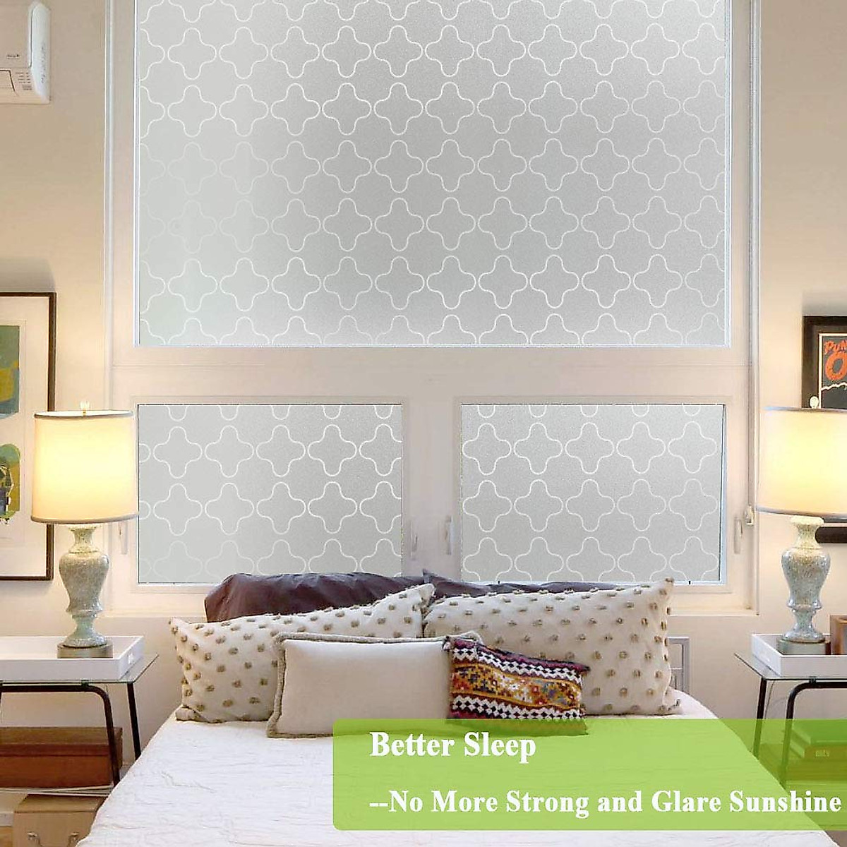 Non Adhesive Privacy Window Film, Static Cling Glass Film, Frosted Window Cling, Removable Heat Control Anti UV Decorative Door Film for Office and Home Decoration,17.5 inches by 78.7 inches