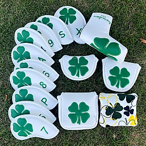 Golf Putter Cover Blade,Putter Covers Golf Club Head Covers Putter Headcover for Blade Leather Golf Putter Head Covers with Magnetic for Odyssey 2 ball Scotty Cameron Taylormade Callaway (White)