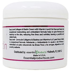 Collagen Elastin Cream Vitamins A & E Anti aging and Firming Cream 4oz
