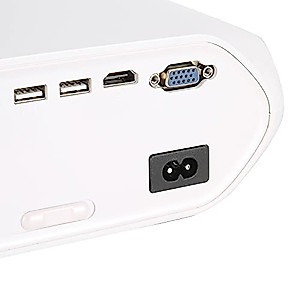 Movie Projector, Portable Video Projector 1080P, Home Movie Projector Compatible with TV BoxHDMIVGAUSBLaptopSmart Phone (US Plug)