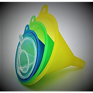 Funnels Variety Set of 5 Mini, Small to Larg Plastic Funnel for Kitchen Liquid Spices Powder Cosmetic Lotion Essential Oils