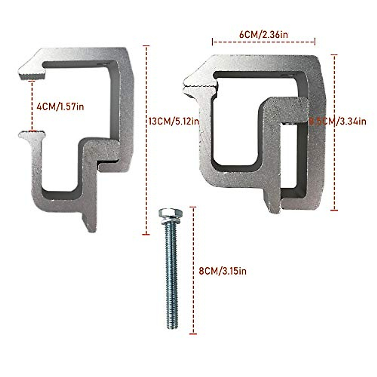 Mounting Clamps Truck Cap Topper Camper Shell Heavy Duty TL-2002, 4Pcs Universal Truck Topper Clamp Camper Shell Compatible with Toyota Ford Dodge Chevy