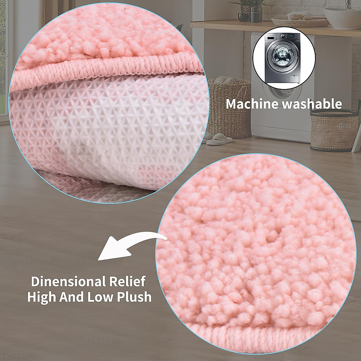 DHUJBFF Sweet Cheeks Bath Mat for Tub - Trendy Cute Pink Bath Mats for Girls, Anti Slip Funny Bath Rugs for Bathroom, Blush Pink Bathroom Decor Accessories, Hypebeast y2k Room Decor