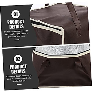 Hoement Aluminum Insulation Grocery Car Storage Shopping Tote Food Transport Food Storage Food Carrier Thermal Insulated Non-woven Fabric Coffee