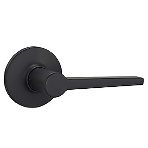 Amazon Basics Manchester Door Lever - Passage - Matte Black, 6-Pack