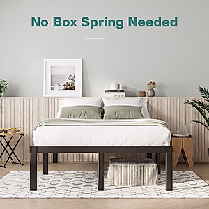 Novilla Full Size Bed Frame, 14 Inch Metal Platform Bed Frame Full Size with Storage Space Under Bed, Heavy Duty Steel Slat Support, Easy Assembly, No Box Spring Needed