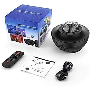 Galaxy Projector Star Projector, Christmas Room Decor Light for Kids and Adults, Smart Night Light for Bedroom with Bluetooth Speaker, APP Control, Remote Control