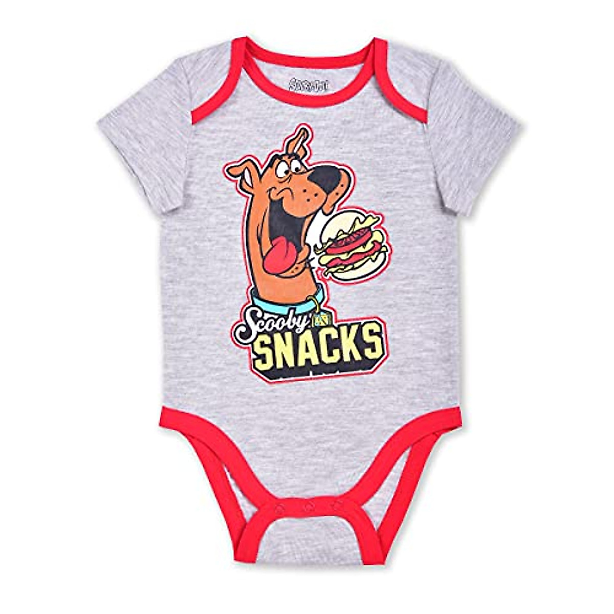 Warner Bros. Scooby-Doo Boys’ 4 Pack Bodysuit for Newborn and Infant – Blue/Grey