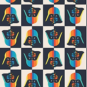 Star Wars Rainbow Darth Vader Premium Quality 100% Cotton Fabric by The Yard.