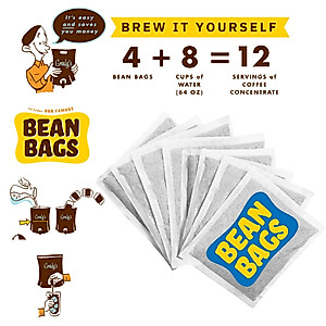 GRADY’S COLD BREW Coffee Pouches | New Orleans Style | 100% Arabica Ground Coffee & Chicory | TWO Boxes of Four Easy-to-Brew Bean Bags | Makes 24 drinks