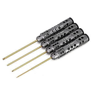 INJORA RC Tool 4PCS HSS 1.5mm 2mm 2.5mm 3mm Hex Screwdriver Repair Tool Kit for RC Model Car Boat Airplane Quadcopter