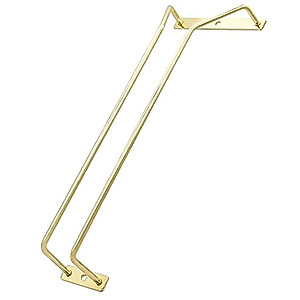 ZOOHOT 30.5cm Wine Glass Rack - Under Cabinet Stemware Wine Glass Holder Glasses Storage Hanger Metal Organizer for Bar Kitchen, Gold Finish (1 Rows, 1 Pack)