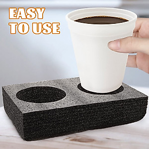 Zerodeko 2pcs Takeaway Cup Holder Packing Bowl Tray Drink Carrier for Bowl Packing Tray Outdoor Couch Bowl Holder Trays Picnic Bowl Drink Cup Epe Pearl Cotton Coffee