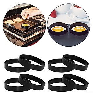8 Pack Eggs Rings, Stainless Steel Egg Cooking Rings, Non-Stick Egg Patty Maker, Pancake For Frying Eggs And Omelet Pancakes, Burgers