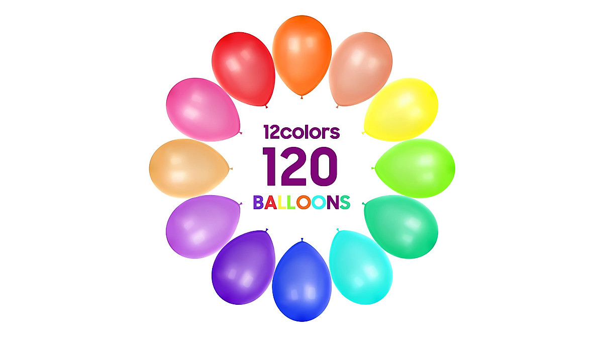 OWill 120pcs Rainbow Balloons for Birthdays & Weddings | Eco-Friendly