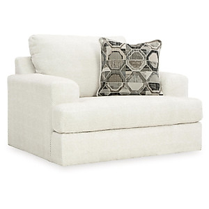 Signature Design by Ashley Karinne Coastal Upholstered Oversized Chair, White