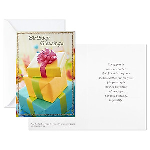 Dayspring Assorted Religious Birthday Cards (Christian Blessings, 12 Cards and Envelopes)