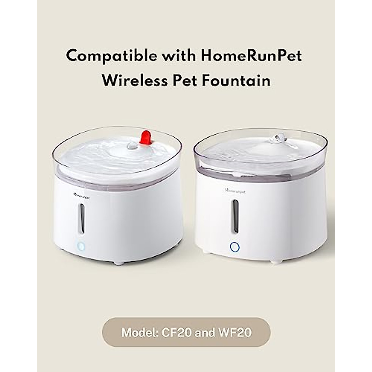 Homerunpet Cat Water Fountain Wireless Pump 3rd Compatible with Model WF20&CF20