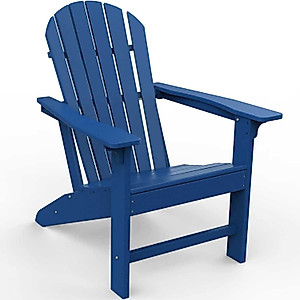 OTSUN Adirondack Chair, Large Lawn Chair, Outdoor Chair with Durability and Weather Resistance, HDPE Patio Chair for Yard, Porch, Garden, Deck, Swimming Pool, Navy Blue