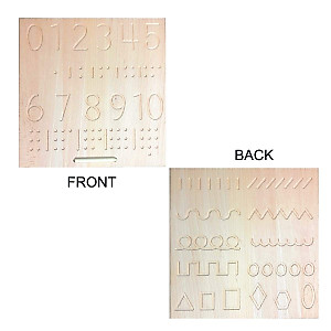 Mfumyy Montessori Alphabet Number Tracing Boards Double Sided Wooden Learn to Write ABC 123 Board Writing Practice Board for Kids Preschool Educational Toy,Homeschool Supplies (Counting+Shape)