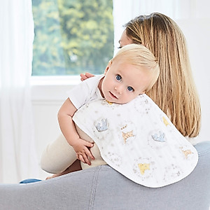 aden + anais Disney Burpy Baby Bib, 100% Cotton Muslin, Soft Absorbent 4 Layers, Multi-Use Burp Cloth and Bib, 22.5” X 11”, Single, Winnie the Pooh and Friends