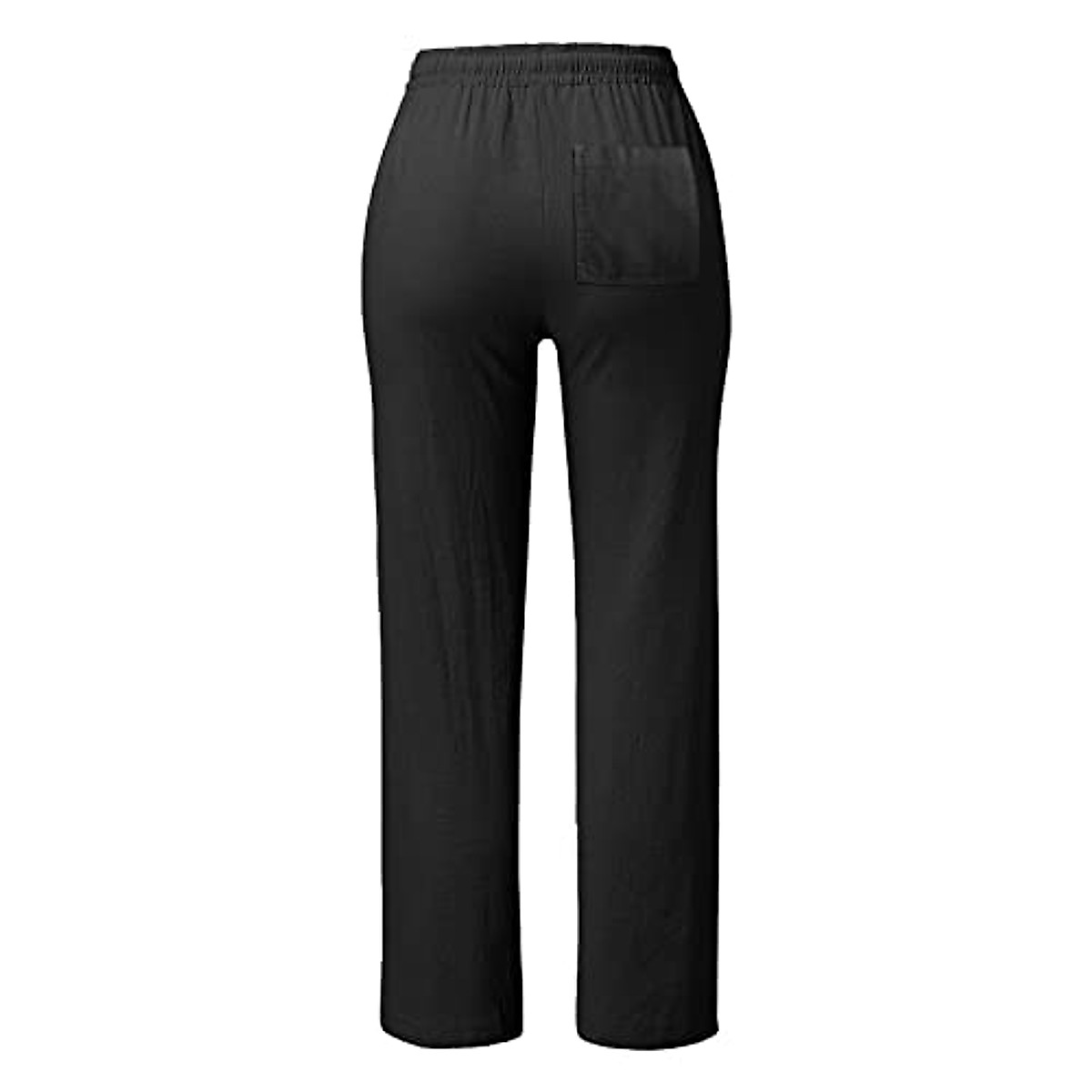 SHAOBGE Womens Casual Pants Straight Leg Drawstring Elastic High Waist Loose Comfy Trousers with Pockets