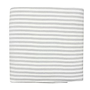 Large Premium Knit Baby Swaddle Receiving Blanket Grey and White "Everest" by Copper Pearl